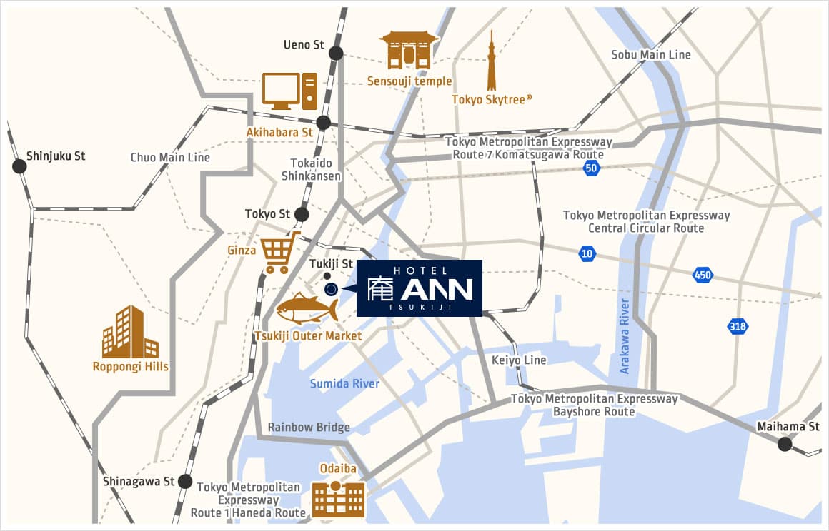 2-minute walk from Tsukuba Express Asakusa Station｜HOTEL ANN ASAKUSA